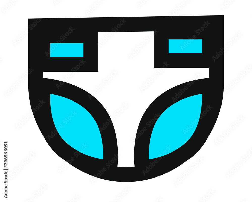 simple drawing vector, baby diaper Stock Vector | Adobe Stock