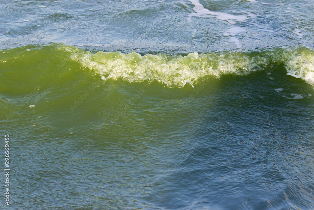 green water in the sea lagoon. the lagoon is a bay separated from the ...