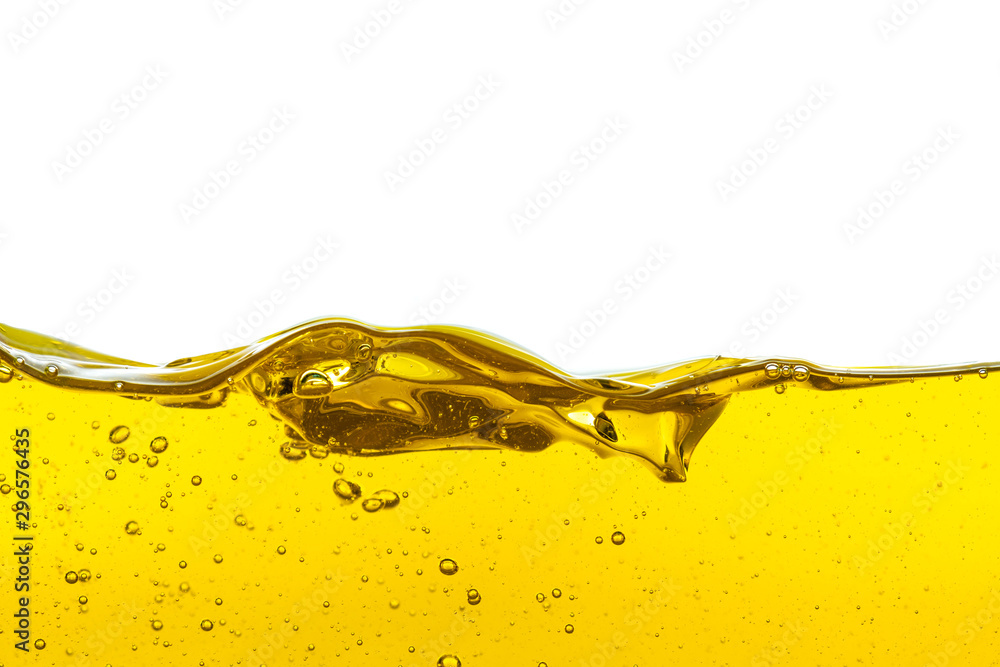 Beautiful wave of high viscosity of base oil and air bubble inside the ...