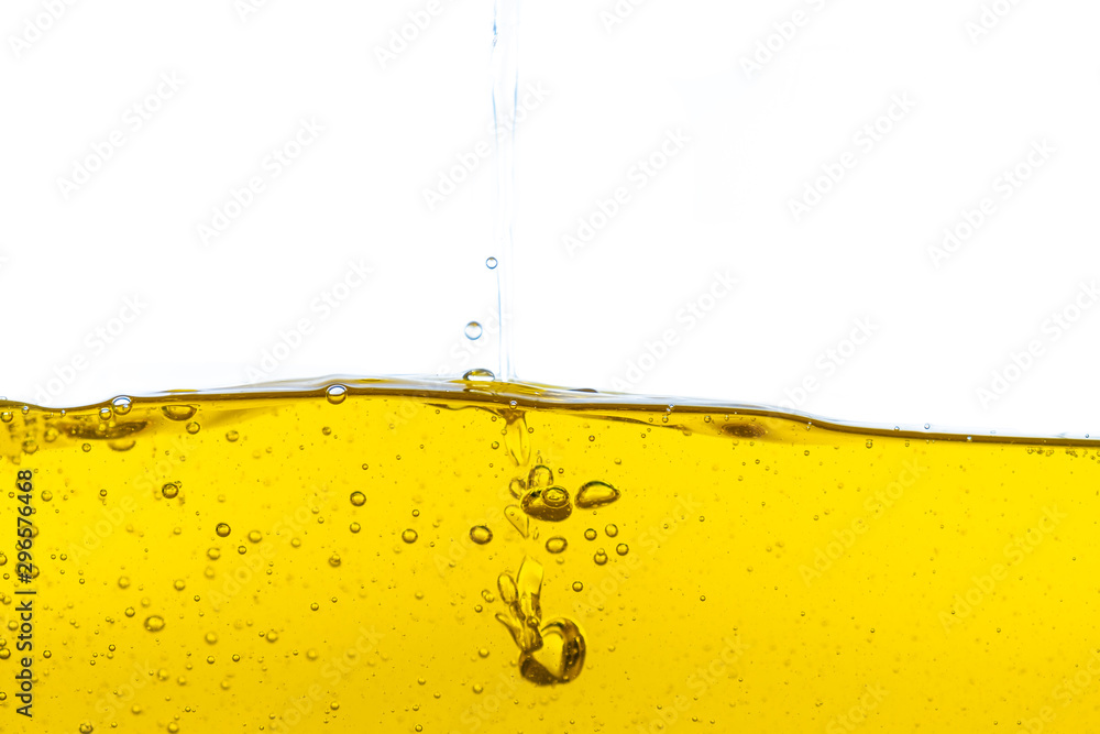 Beautiful wave of high viscosity of base oil and air bubble inside the ...