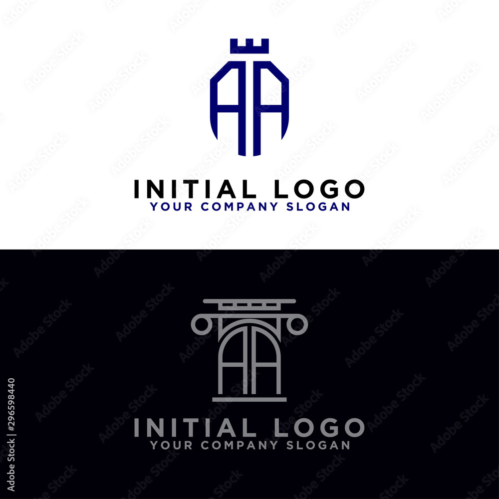 Logo Set modern graphic design, inspirational AA logo design for all ...