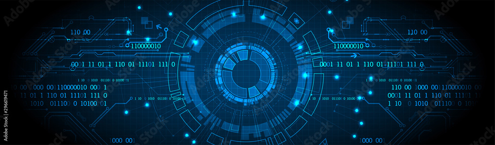 Abstract technology concept. Circuit board, high computer color ...