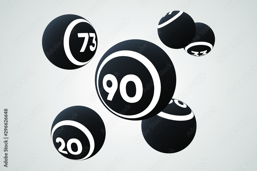 Black Bingo Balls Vector Illustration Stock Vector | Adobe Stock