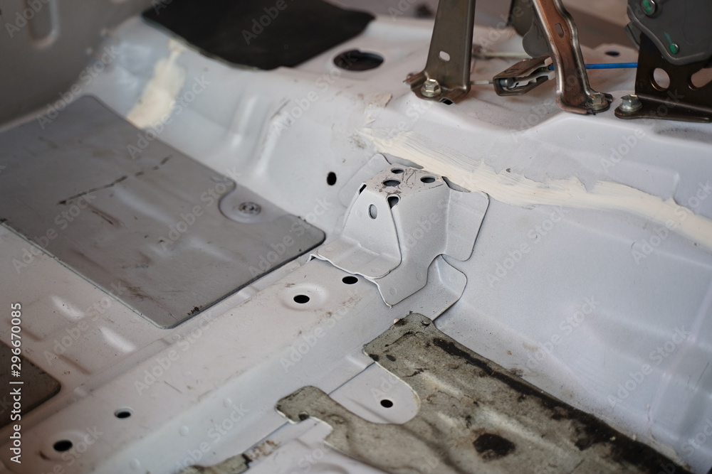 Inside modern car's chassis detail Stock Photo | Adobe Stock