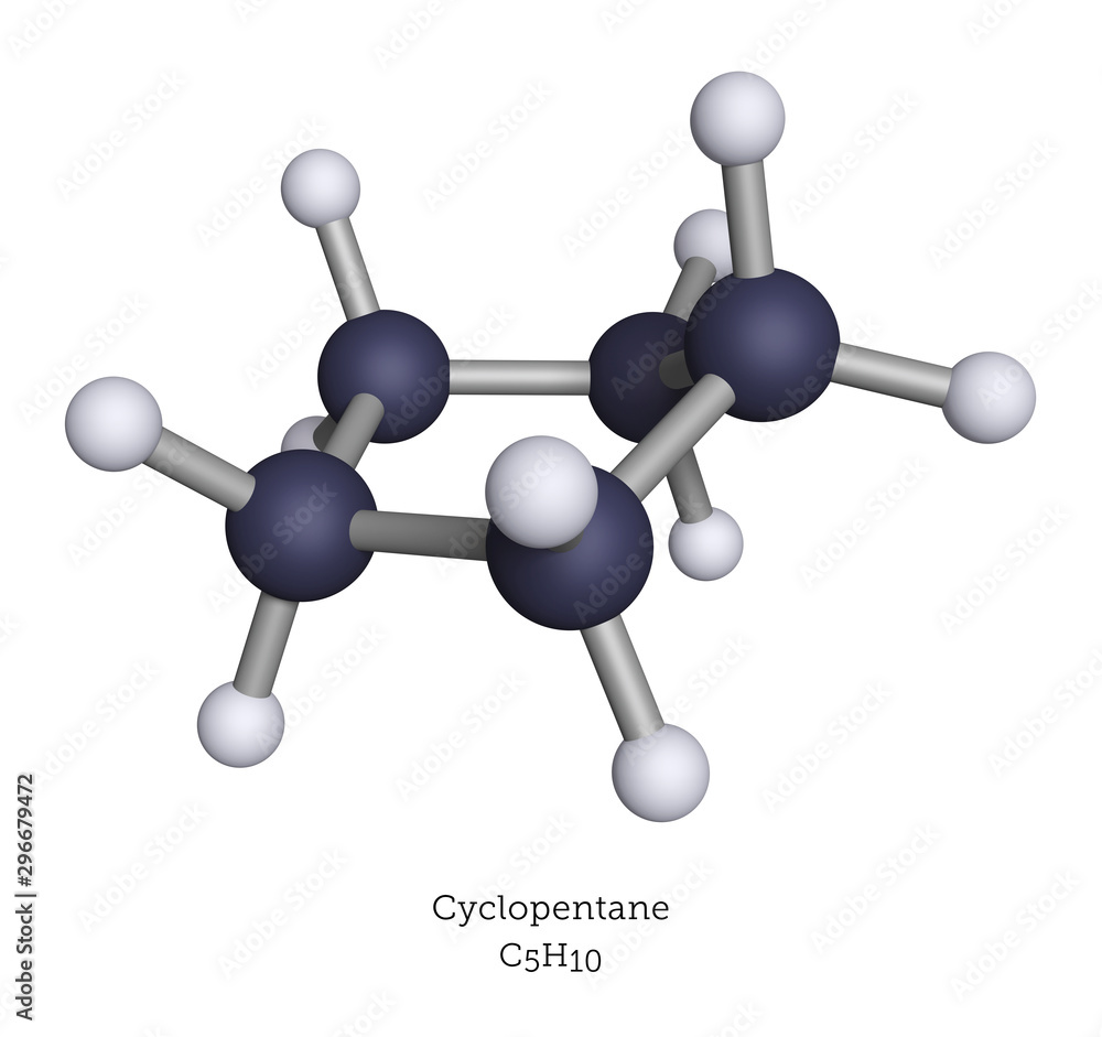 Poster Cyclopentane shown as a molecular model – Wall Art | UkPosters