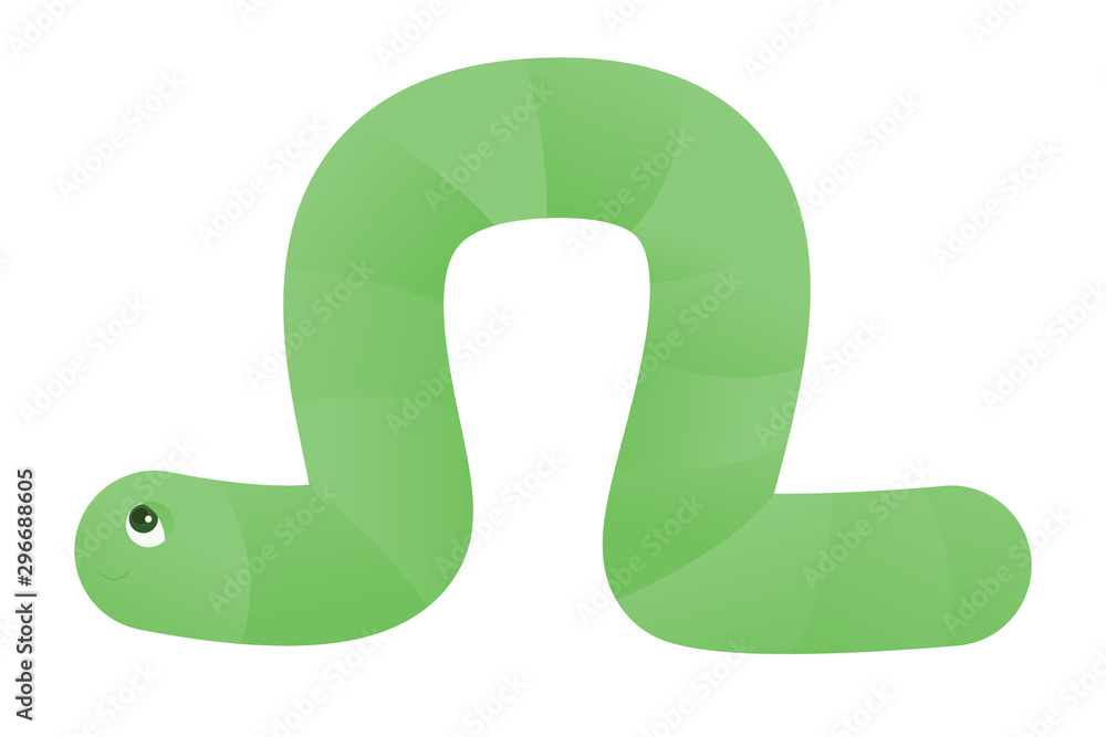Vector illustration of an inchworm Stock Vector | Adobe Stock