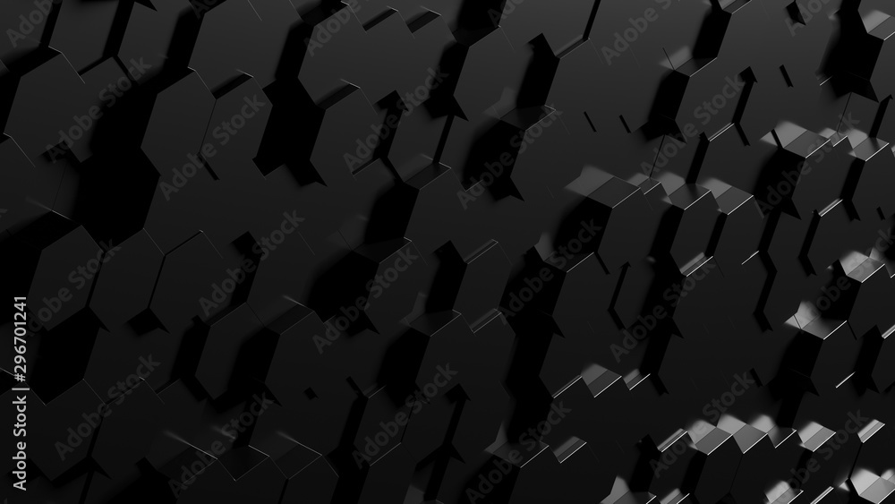 Abstract Hexagon Geometric Surface Loop 1A: light bright clean minimal hexagonal grid pattern ...