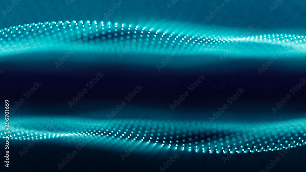 Abstract 3d rendering futuristic dots. computer geometric digital ...