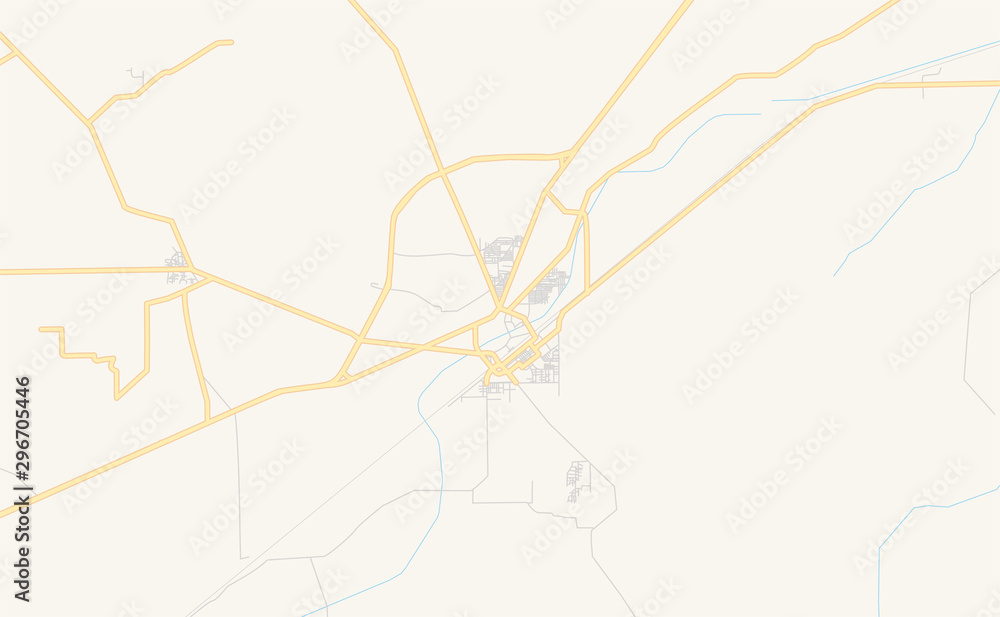 Printable street map of Sadiqabad, Pakistan Stock Vector | Adobe Stock