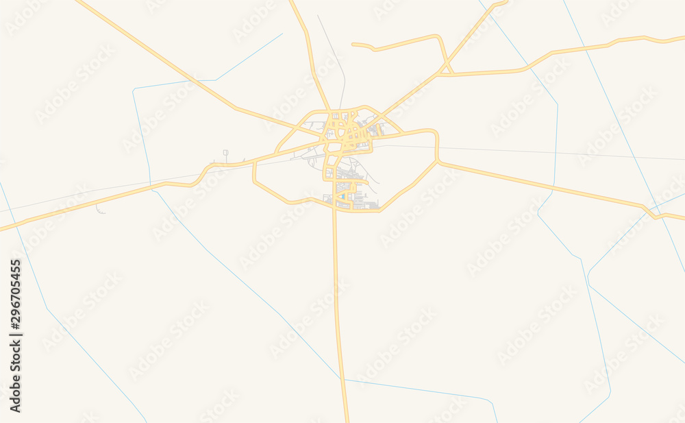 Printable street map of Mirpur Khas, Pakistan Stock Vector | Adobe Stock