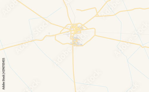 Printable street map of Mirpur Khas, Pakistan Stock Vector | Adobe Stock