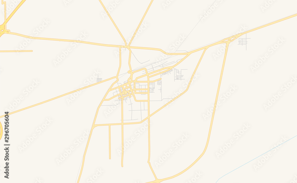 Printable street map of Khanewal, Pakistan Stock Vector | Adobe Stock
