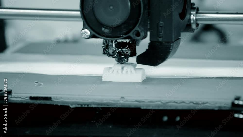 3D printer working. Fused deposition modeling Stock Video | Adobe Stock