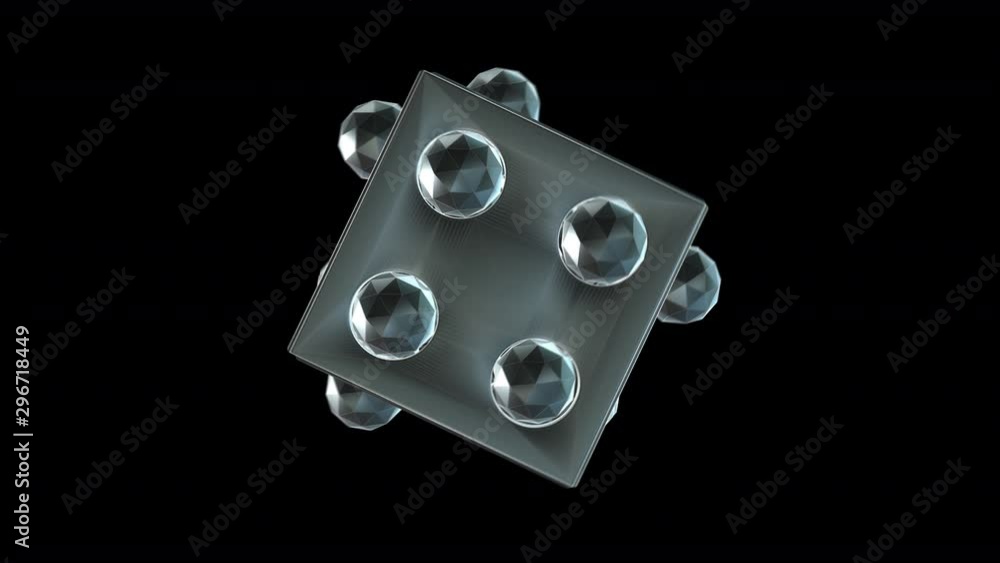 Vidéo Stock Geometric laser background of lowpoly bouncing balls ...