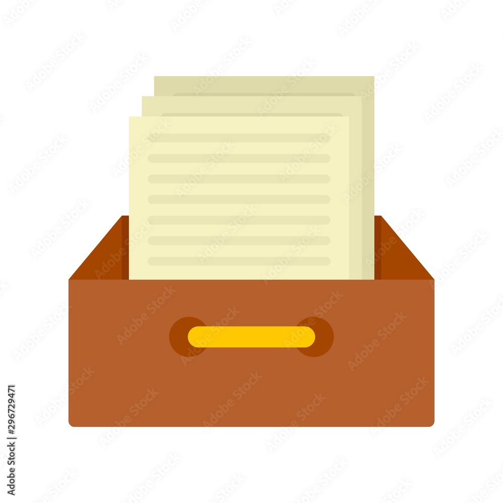 Archive papers icon. Flat illustration of archive papers vector icon ...