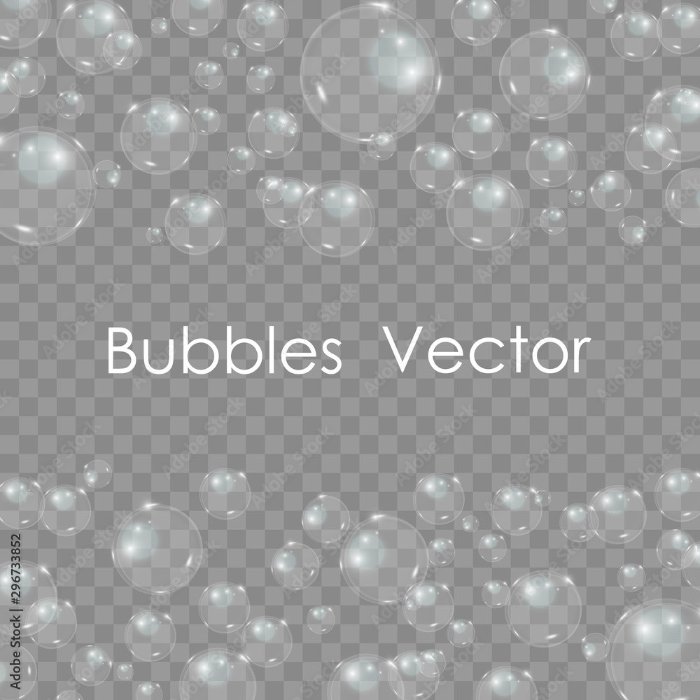 Bubble vector. soap bubble on a transparent background. Vector design ...