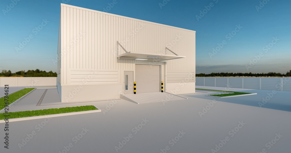 Commercial or industrial facade. That is a property use as factory ...