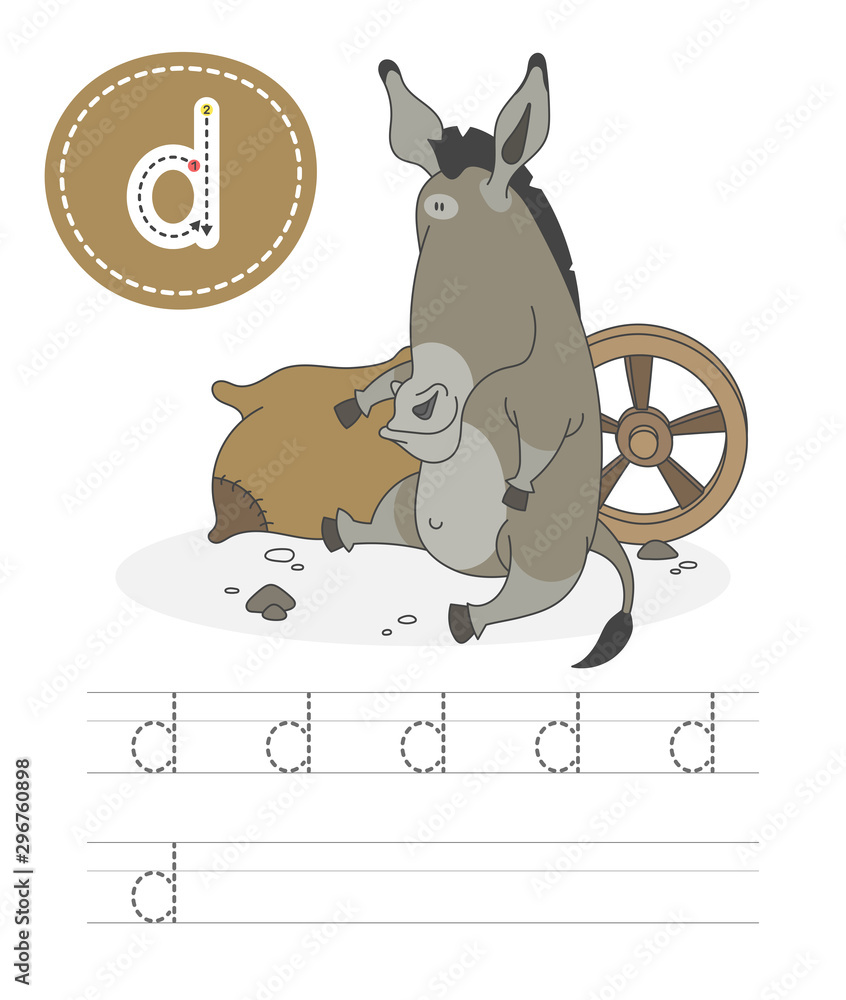 Learning to write a letter - d. A practical sheet from a set of ...