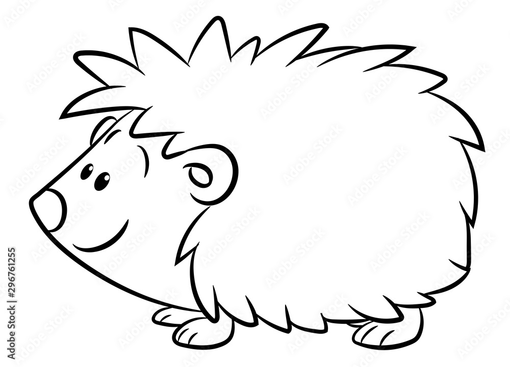 Niedlicher Igel - Vektor-Illustration Stock-Vektorgrafik | Adobe Stock