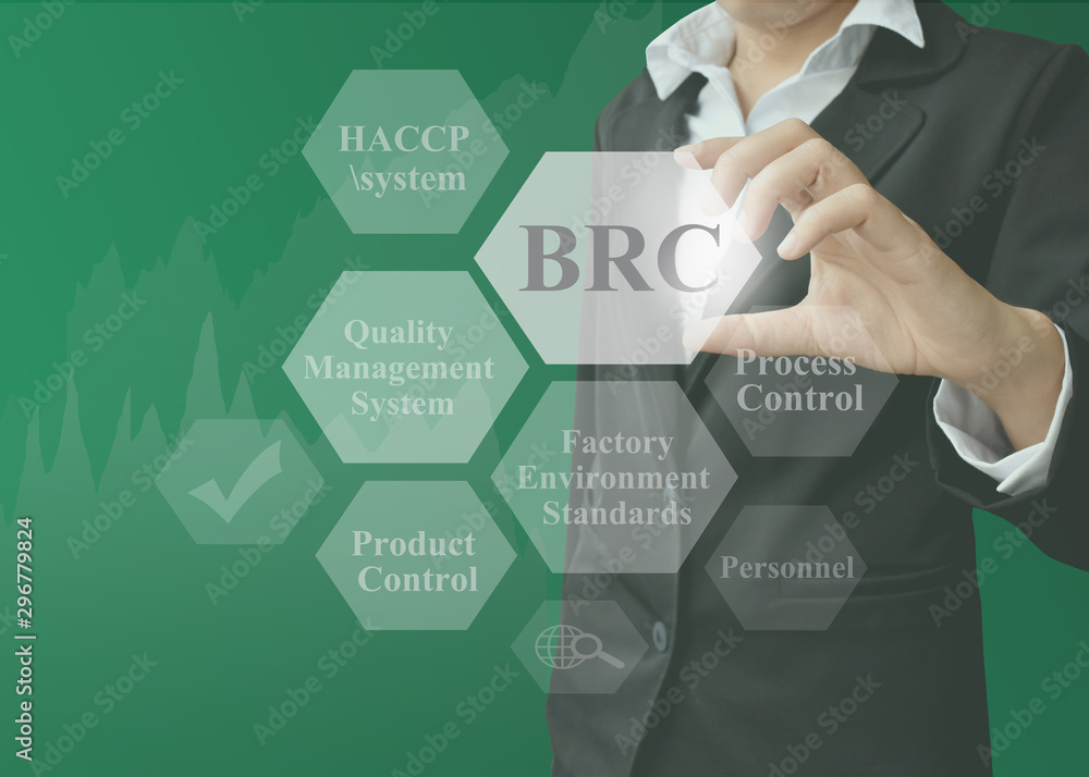 businesswoman showing presentation BRC principle concept for use in ...