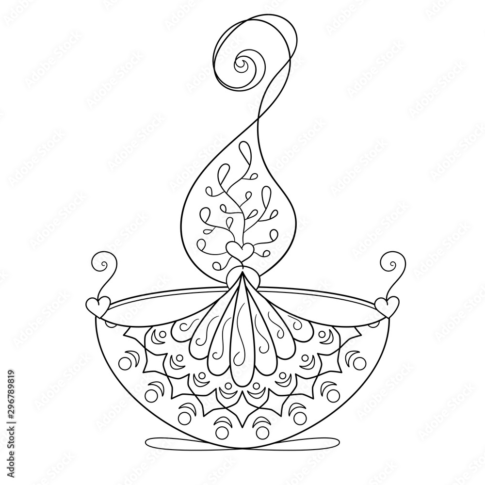 Diya Coloring Pages