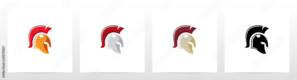 Roman Soldier Helmet Logo Design Stock Vector | Adobe Stock