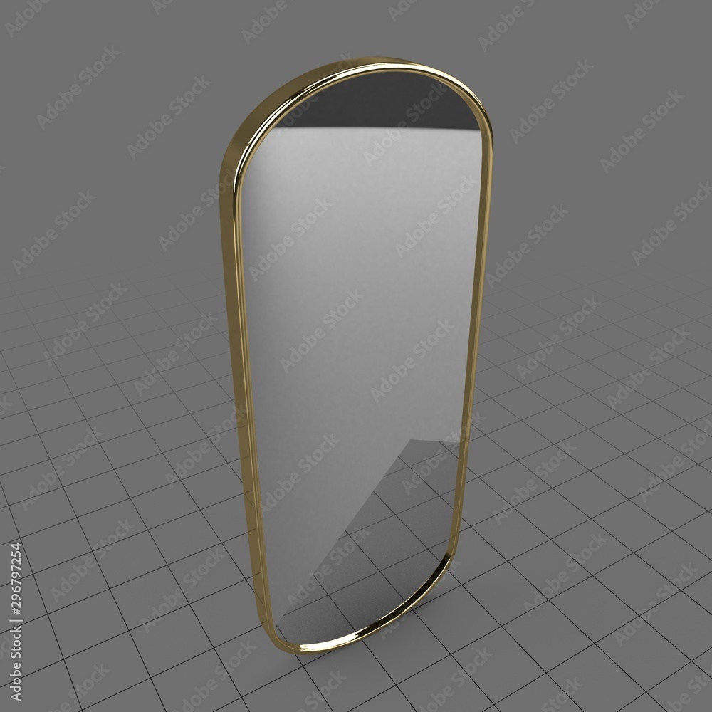 Oval wall mirror Stock 3D asset | Adobe Stock