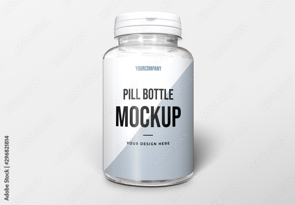 Pill Bottle Packaging Mockup Stock Template | Adobe Stock