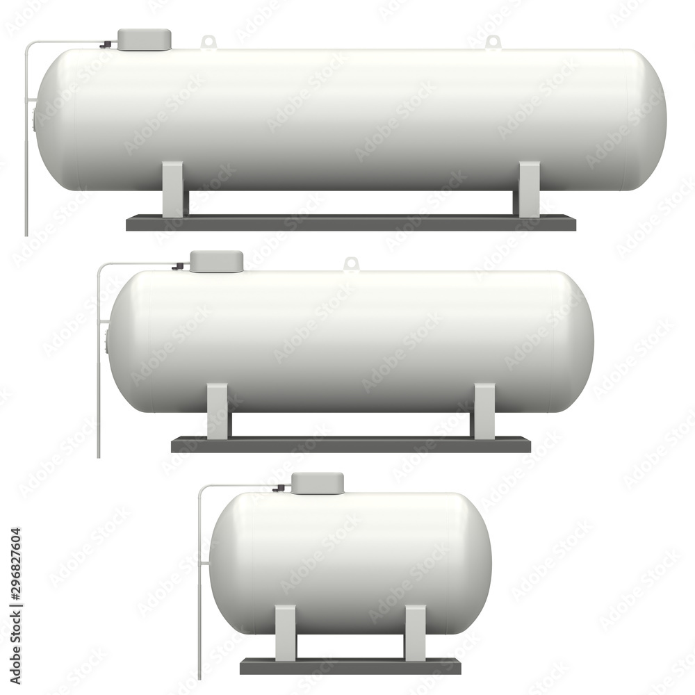 Flüssiggastanks - Groß, Mittel und Klein Stock-Illustration | Adobe Stock