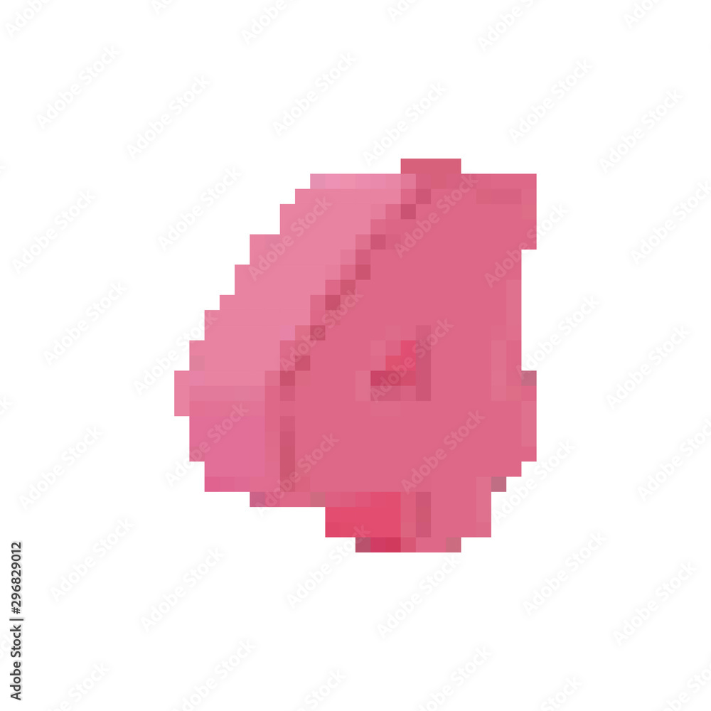 4 number pixel art. cartoon font. 8 bit four numeral Children alphabet ...
