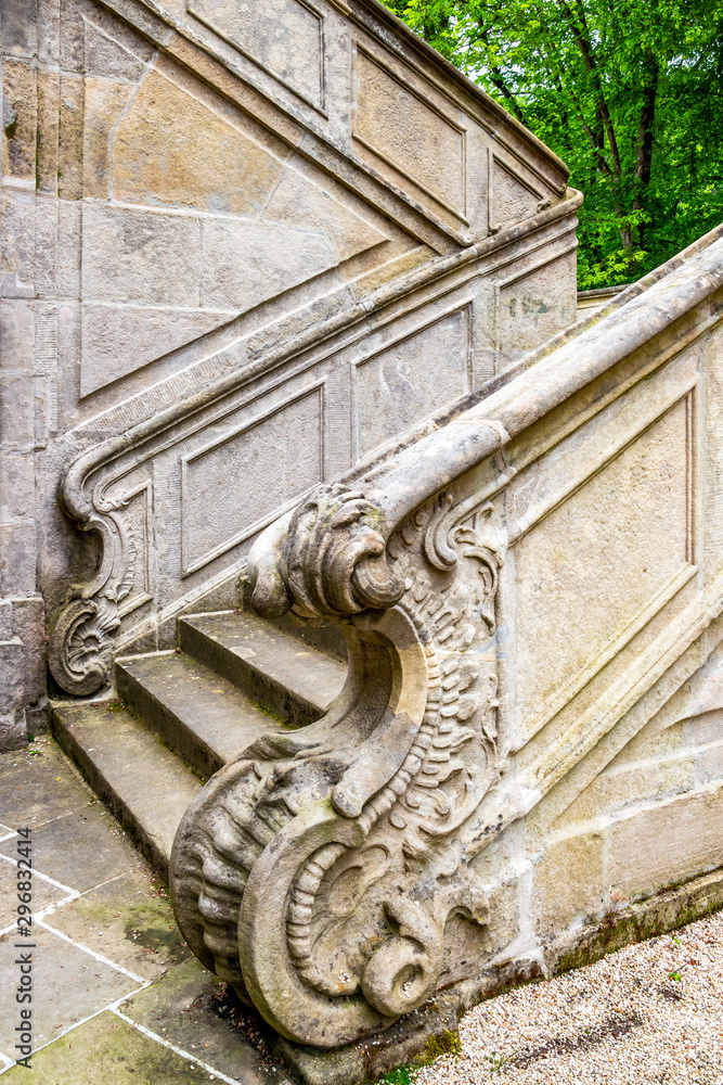 Rococo Pavilion from 1765 in the Municipal Park of Echternach ...