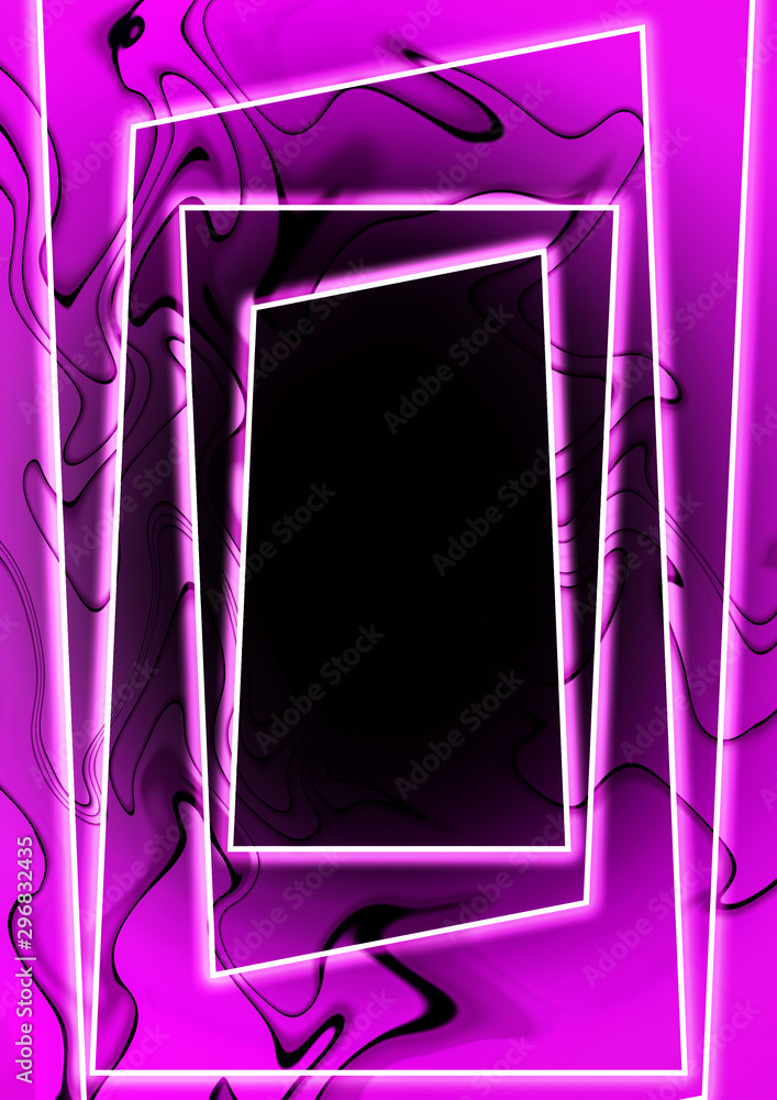 Abstract rectangular background with luminous swirling backdrop Stock ...
