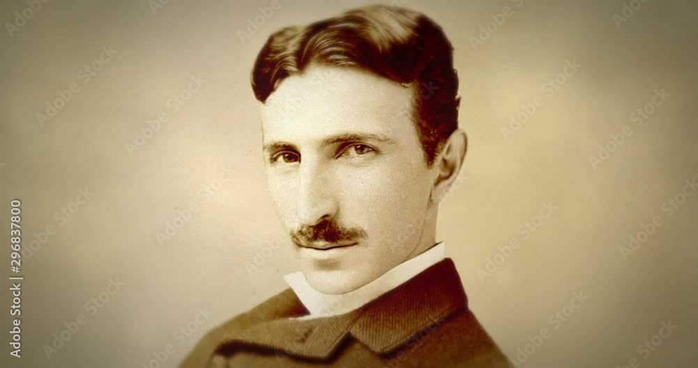 Nikola Tesla (1890). An Iconic Photo of Nikola Tesla in Motion. 3d ...