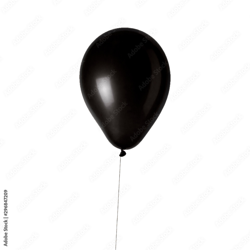 Hand hold blank black balloon mock up isolated. Balloon with black ...