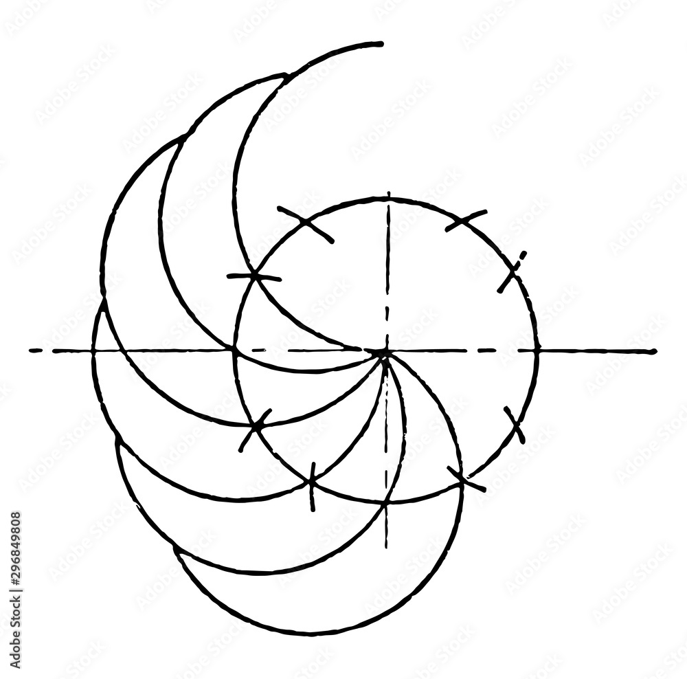 Mechanical Drawing Exercise Shading Sides of Small Circles with Bow Pen ...