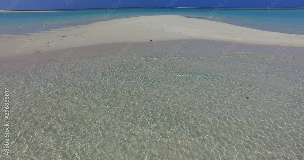 Tripod footage of calm waves creating ripples on the surface of a ...