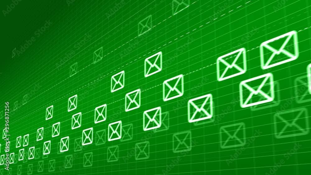 Envelope, E-Mail, flying mails abstract background. Seamless loopable ...