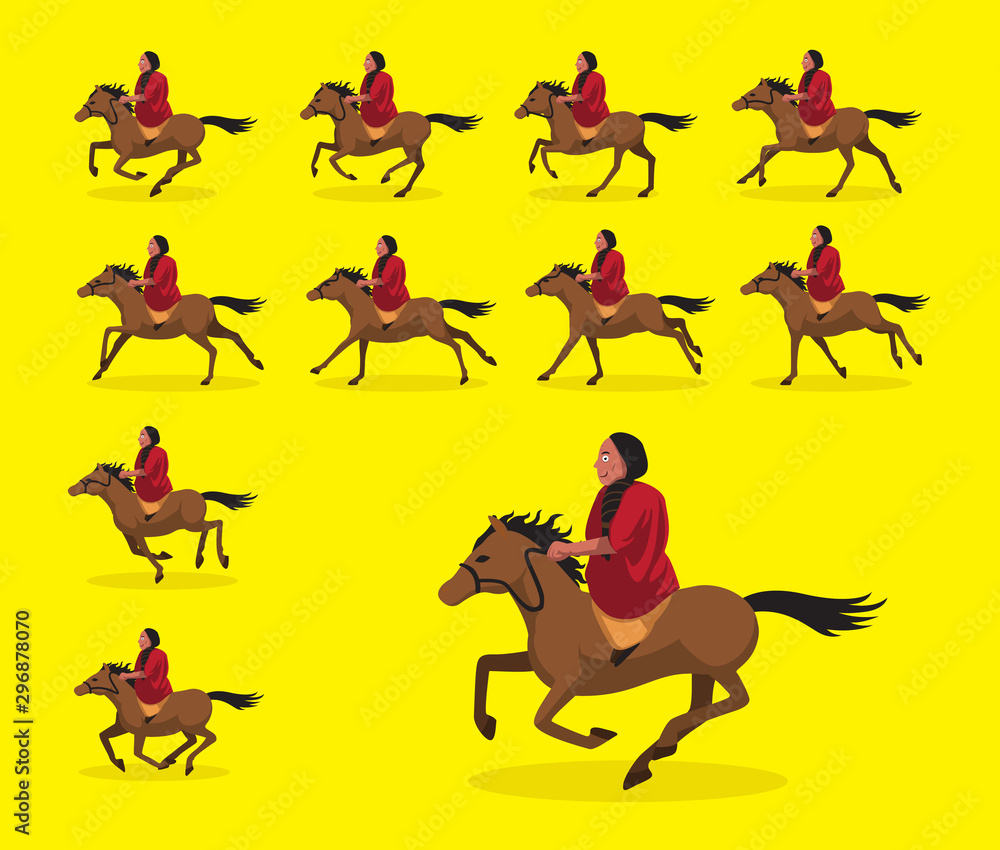 Cartoon Horse Riding