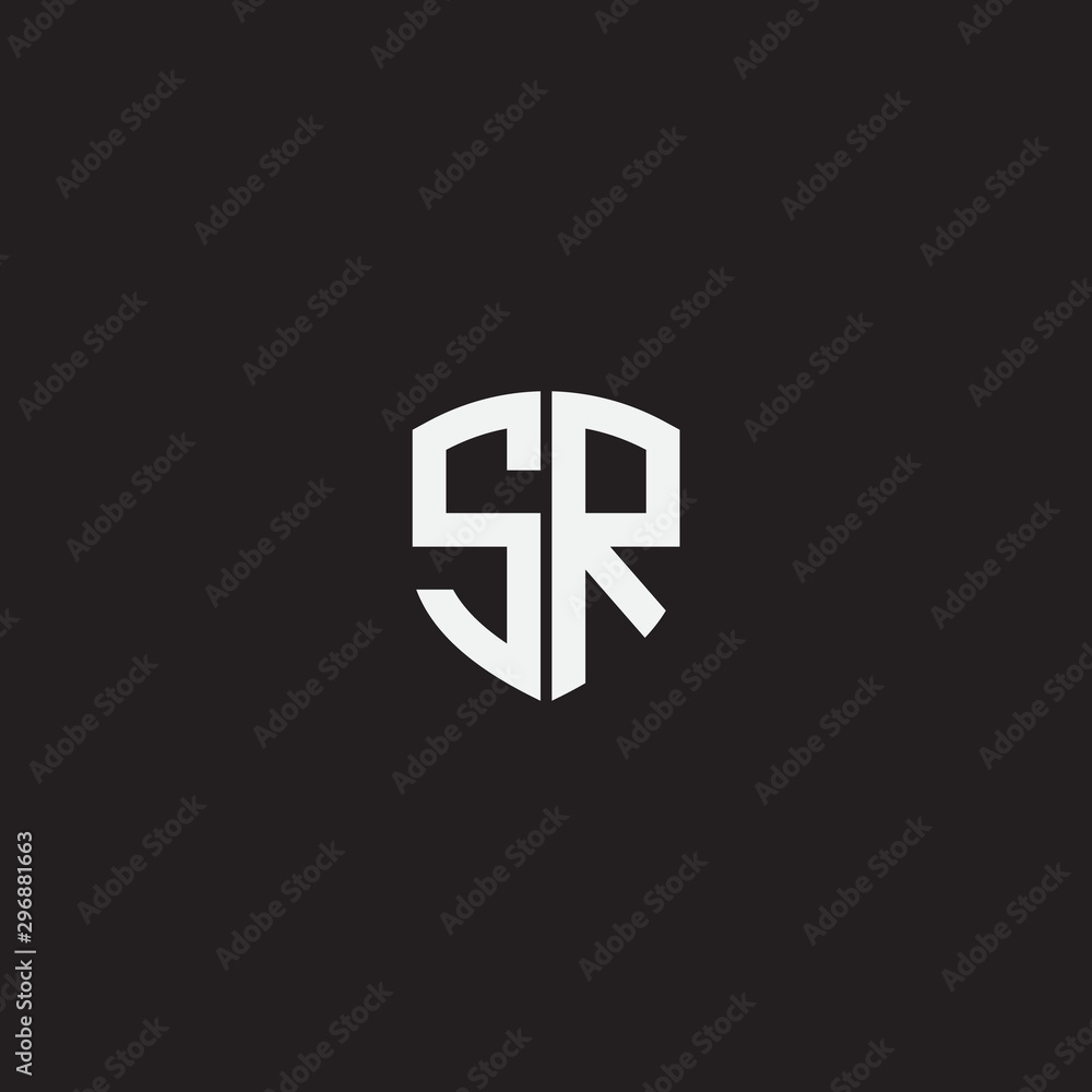sr logo letter in the shield shape design concept Stock Vector | Adobe ...