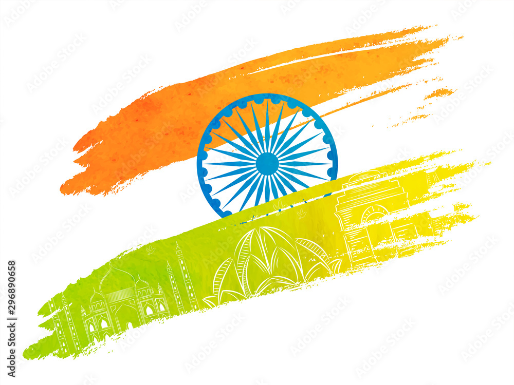 Indian Flag design for Independence Day. Stock Vector | Adobe Stock