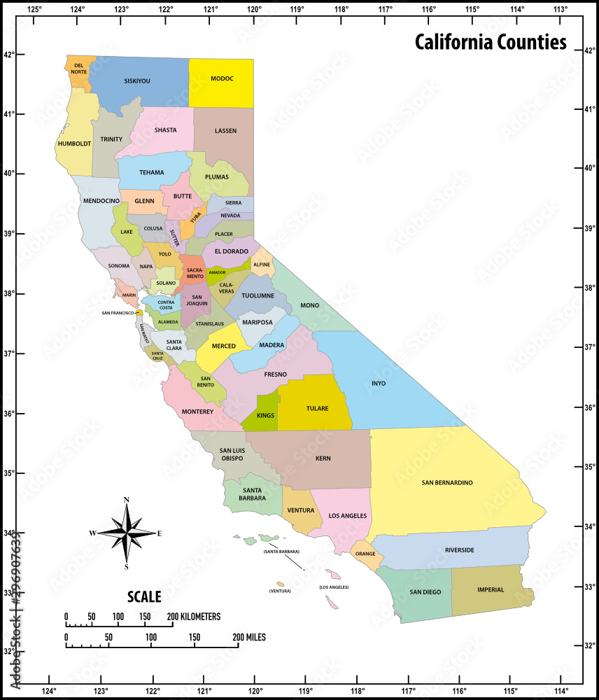 Coloring Map Of California