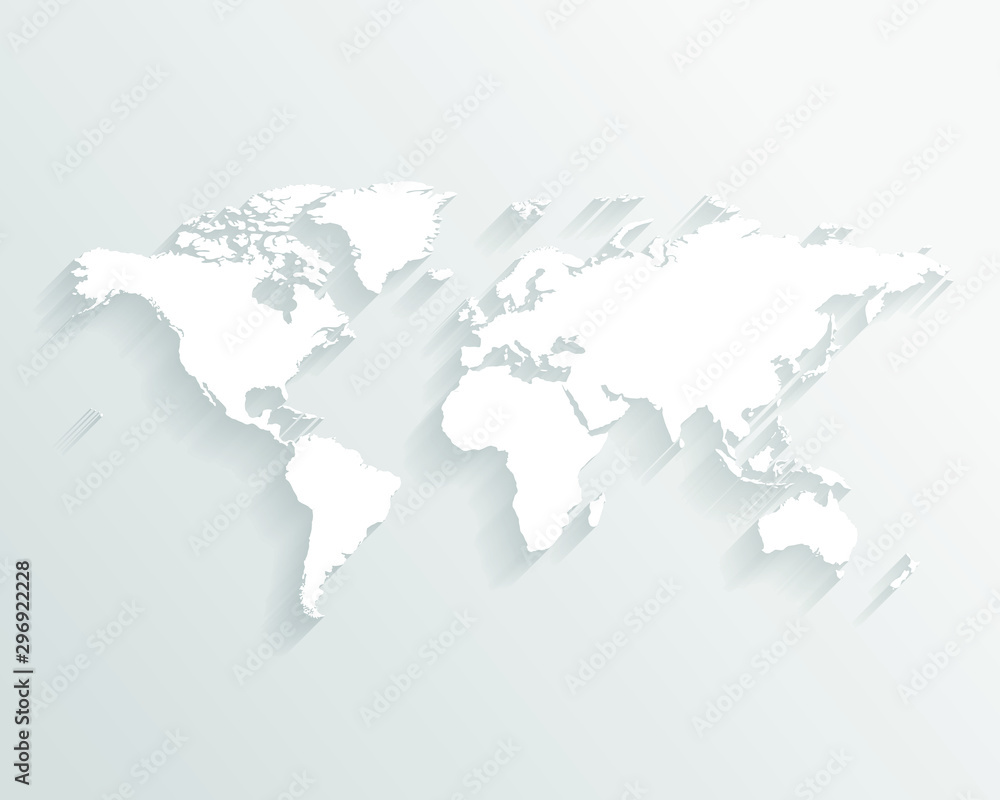 world map with shadow vector design Stock Vector | Adobe Stock