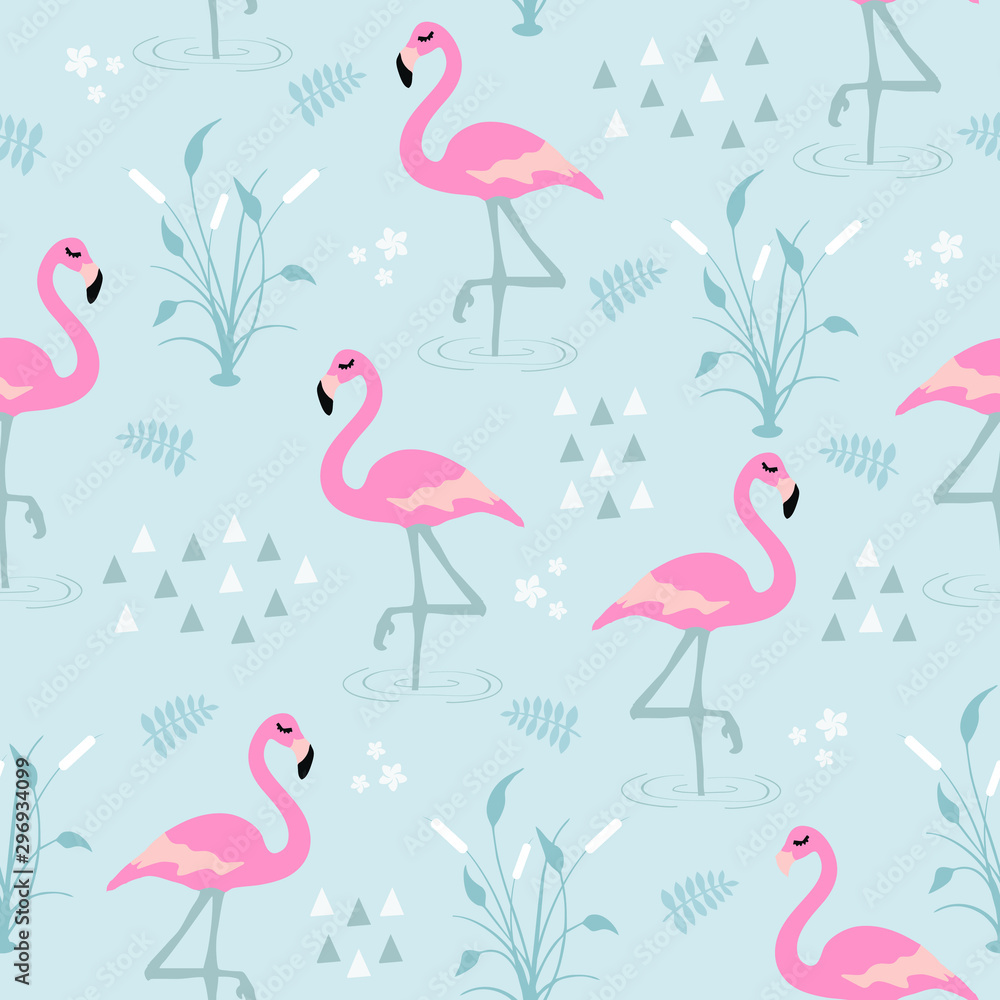 Seamless pattern flamingo design for background, wallpaper, clothing ...