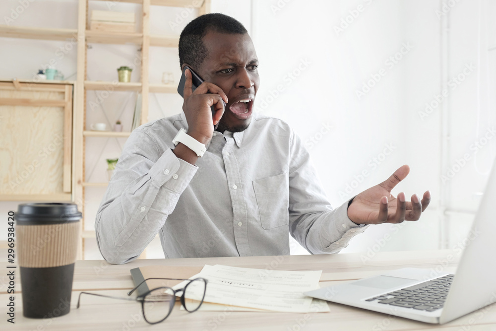 Unhappy Office Worker