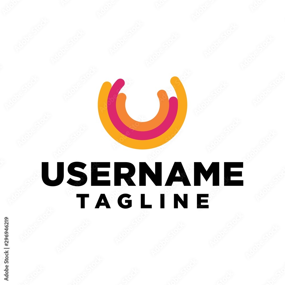 Letter u logo vector simple and minimalist Stock Vector | Adobe Stock