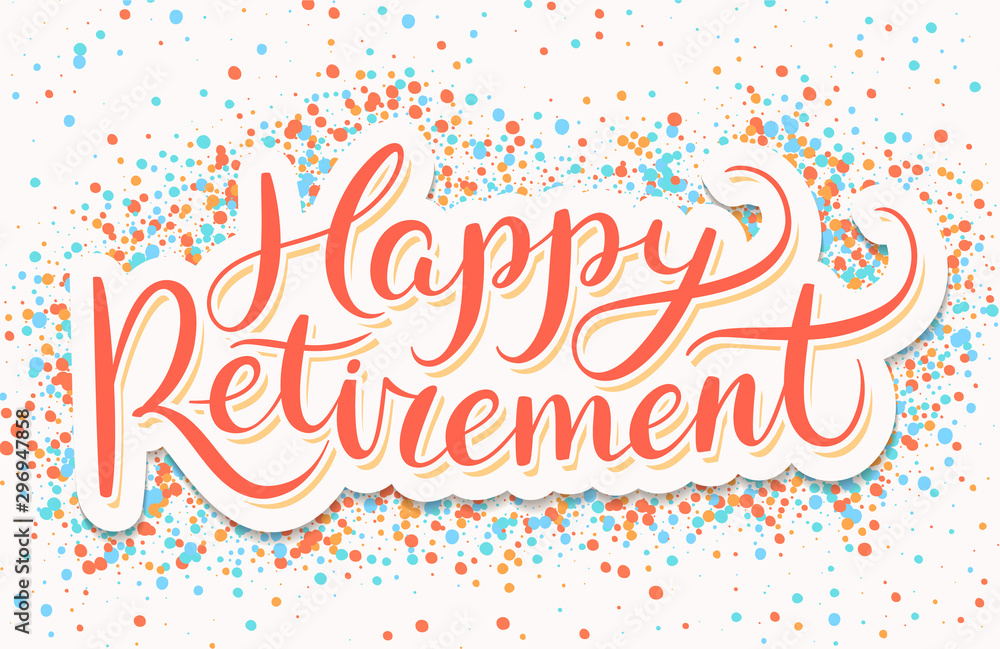 Happy Retirement banner. Stock Vector | Adobe Stock Happy Retirement banner. Stock Vector | Adobe Stock