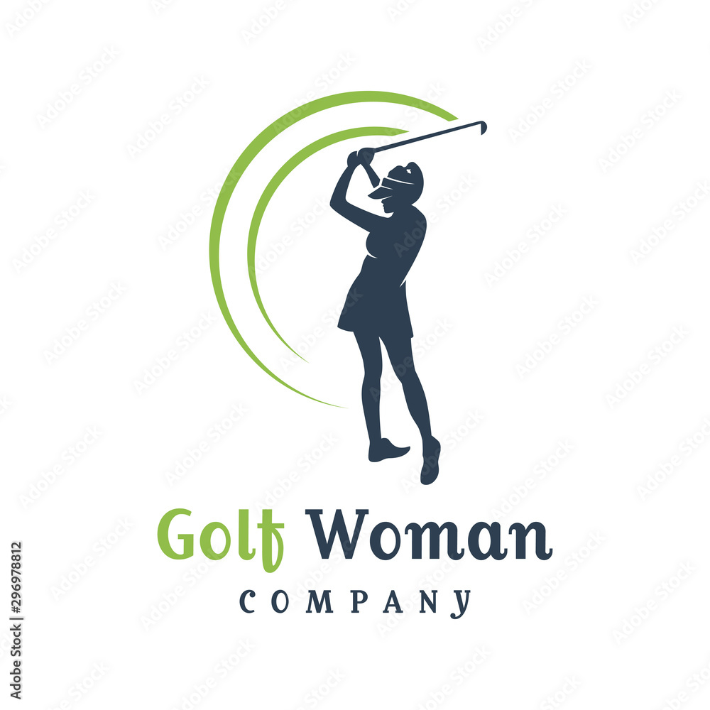 women's golf sports logo design Stock Vector | Adobe Stock