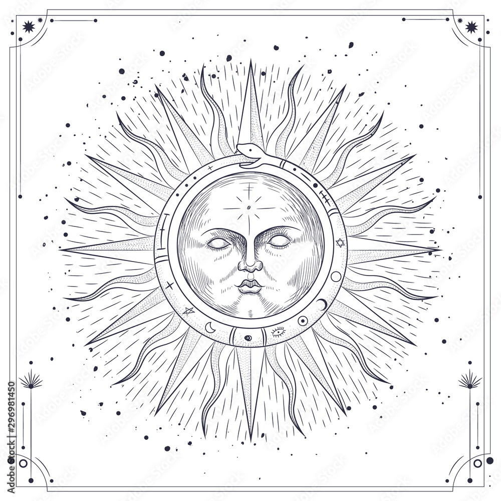 Vector illustration set of moon phases. Different stages of moonlight ...