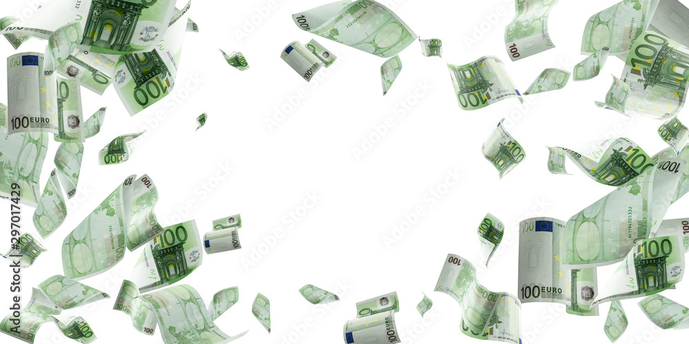 Money falling. Banknote falling isolated textures on white background ...
