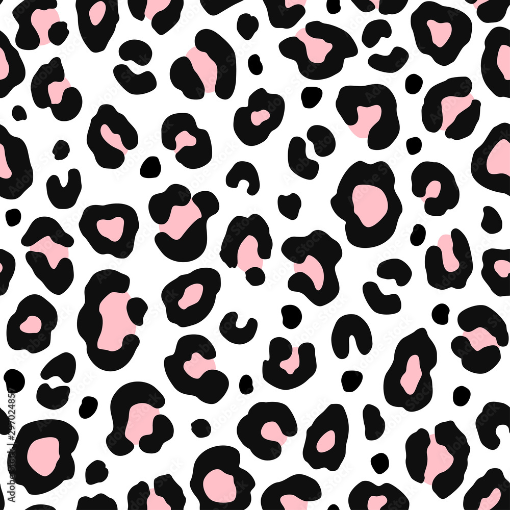 Cute leopard seamless pattern. Fashion stylish vector texture. Stock ...